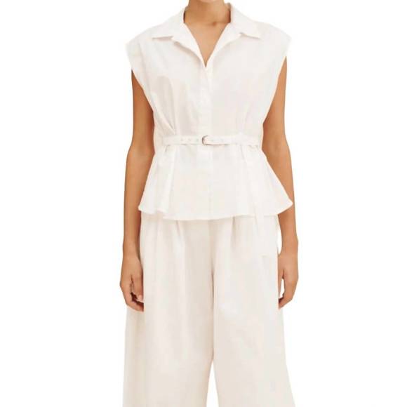 Posse | Tops | New Posse Juno Shirt In Vintage White | Poshmark